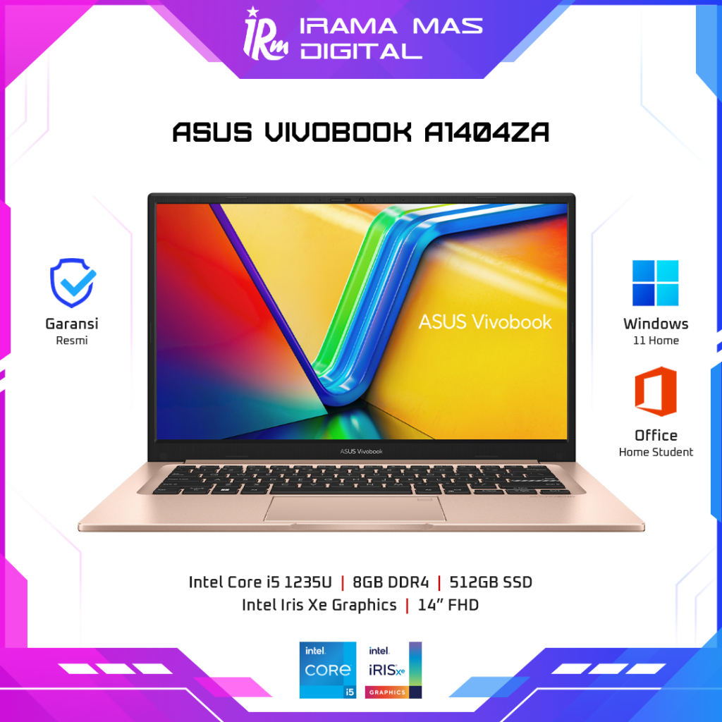 Jual ASUS A1404ZA CORE I5 1235U/8GB/512GB SSD/14 FHD/W11+OHS 2021 ...
