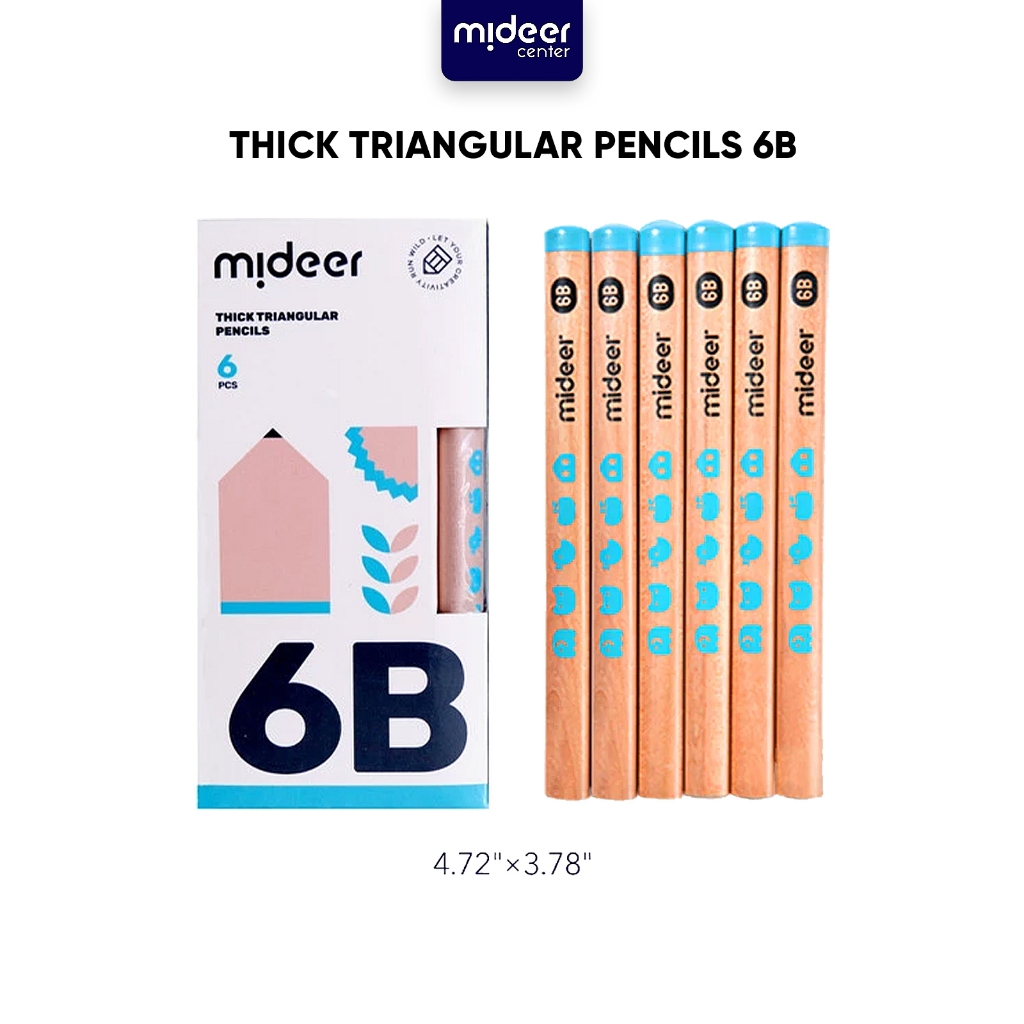 Jual Mideer Thick Triangular Pencils 6B / Pensil Anak Segitiga ...