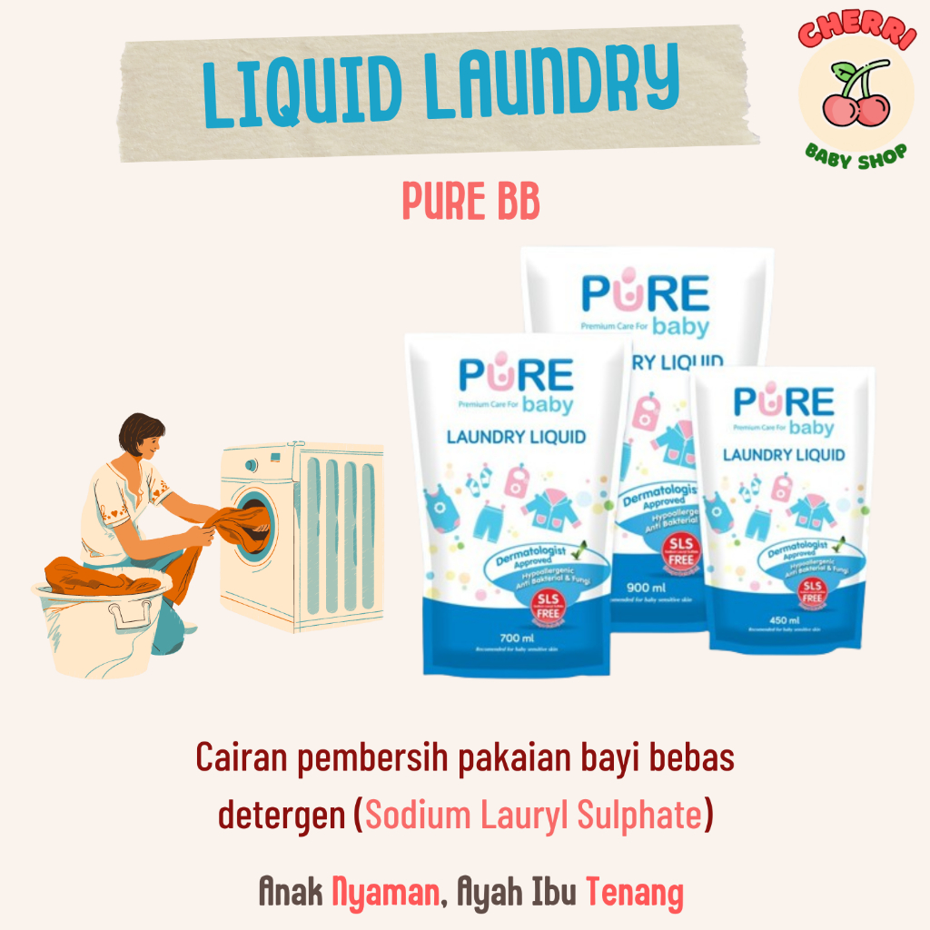 Jual PURE BB Liquid Laundry Refill (450 ML, 750 ML, 900 ML) | Shopee ...