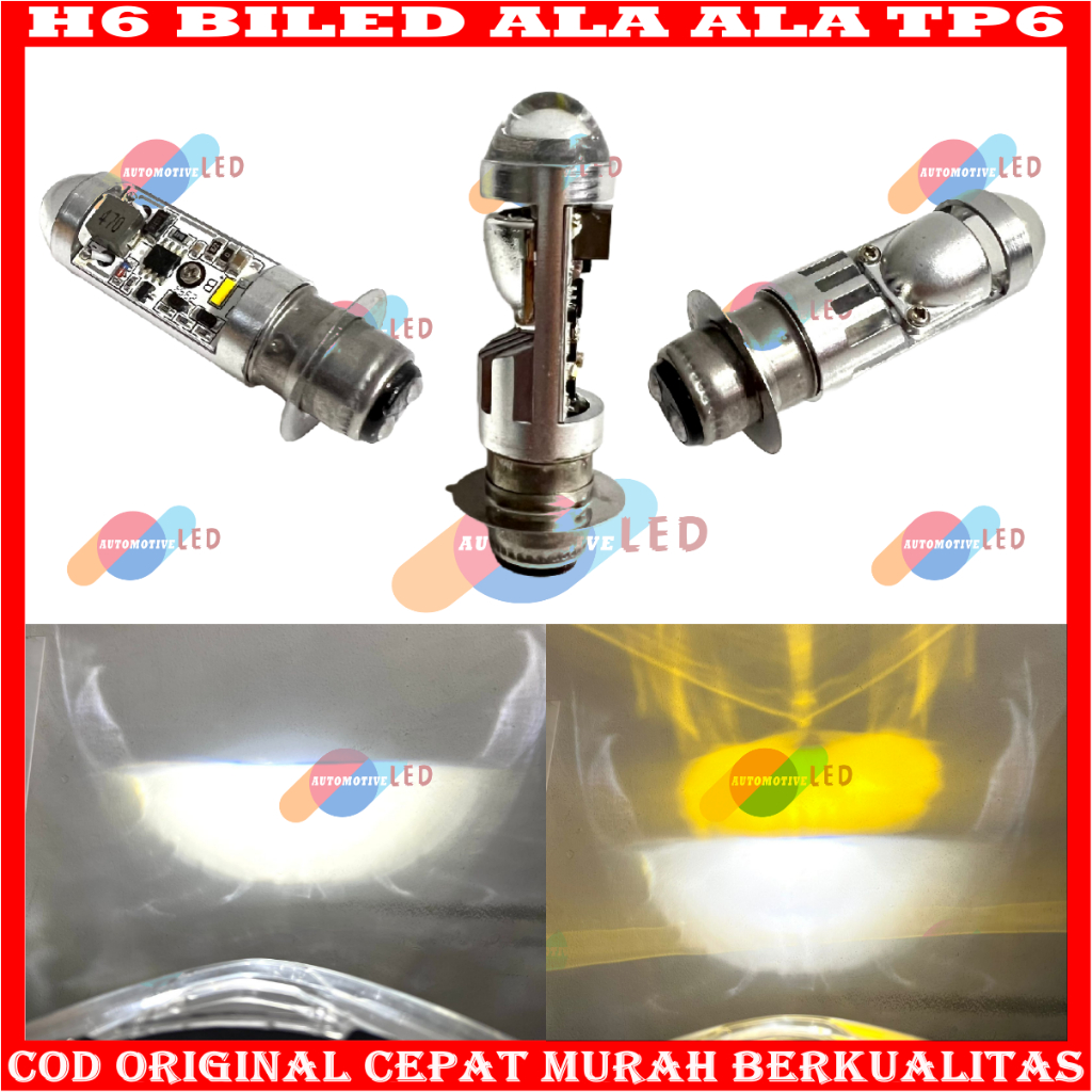 Jual ORIGINAL NEW LAMPU H6 BILED ALA ALA TP6 H6 LED PROJECTOR UNIVERSAL H6 LAMPU MOTOR | Shopee ...