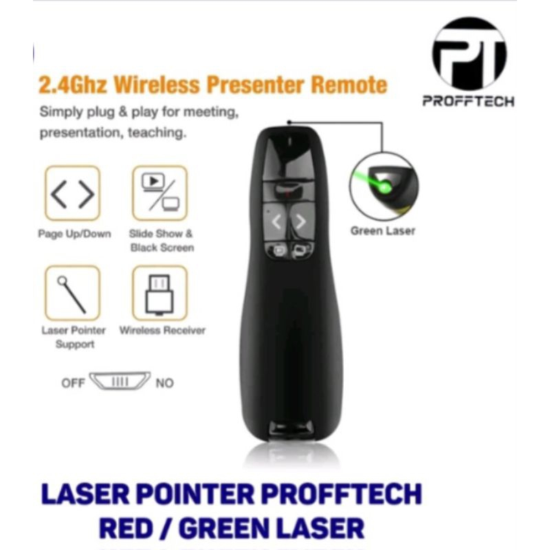 Jual Laser pointer presenter P400 Lampu Hijo PROFFTECH | Shopee Indonesia