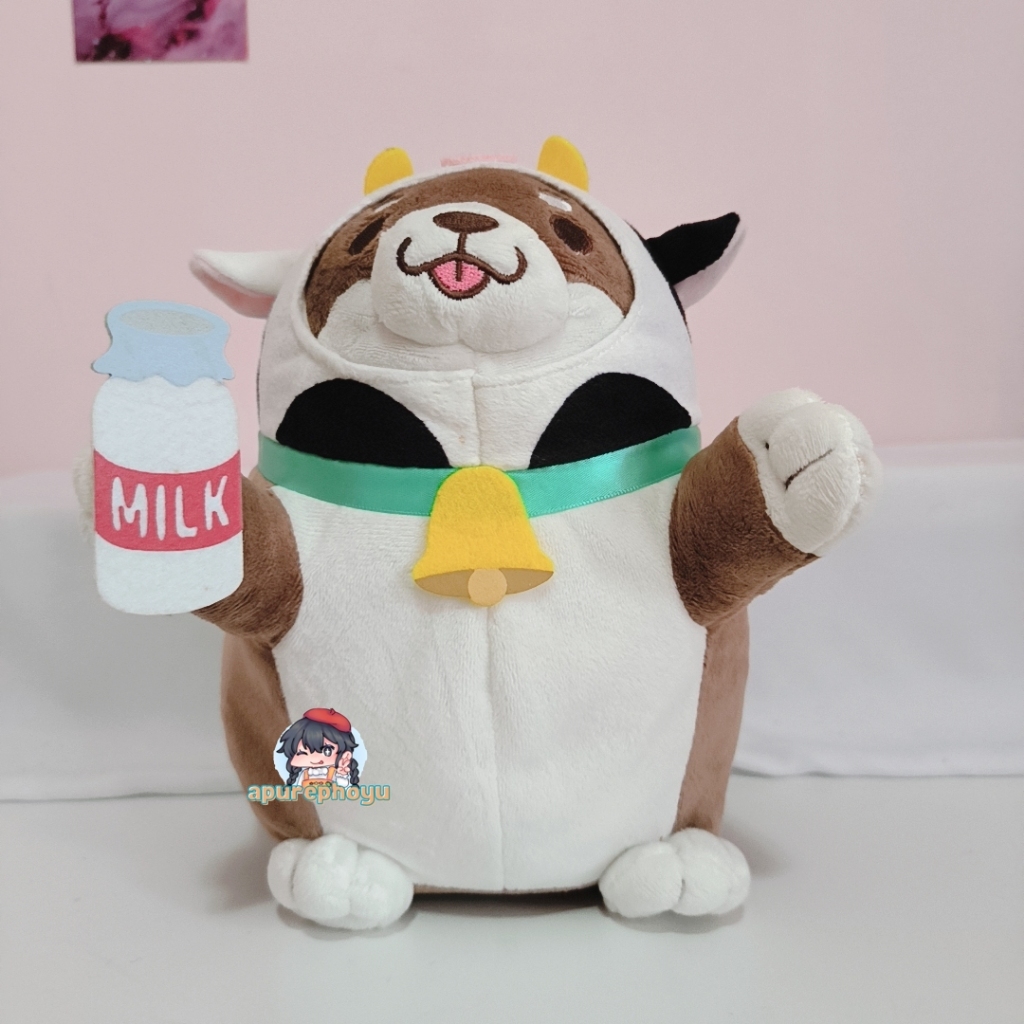Jual Boneka Mochi Shiba SK Japan: White Shiba Cow Milk Costume Plush ...