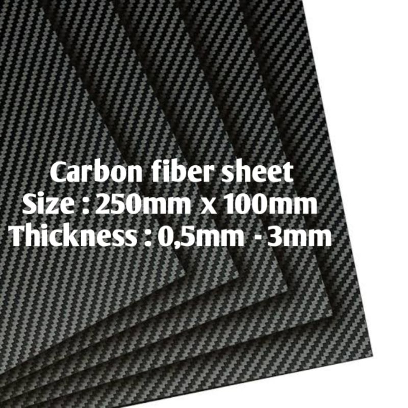 Jual Carbon fiber sheet twill glossy 3k plat karbon kepingan solid ...