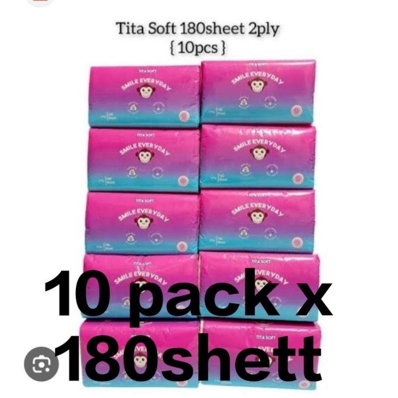 Jual Tisu Tita soft 180shet isi 10 pack | Shopee Indonesia