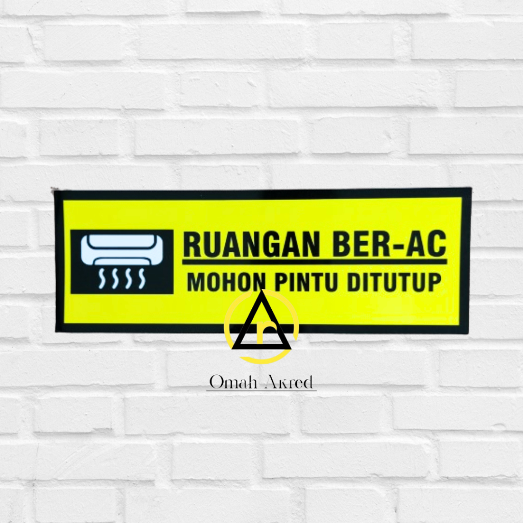 Jual Stiker Ruang Ber-AC Mohon Tutup Pintu - Stiker Tutup Pintu Ruangan ...
