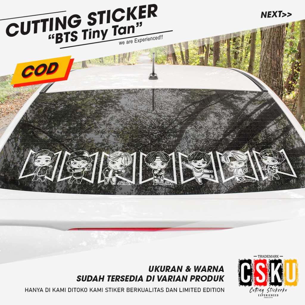 Jual Cutting Stiker BTS Tiny Tan Variasi Motor Mobil Sticker Wajah Bts ...