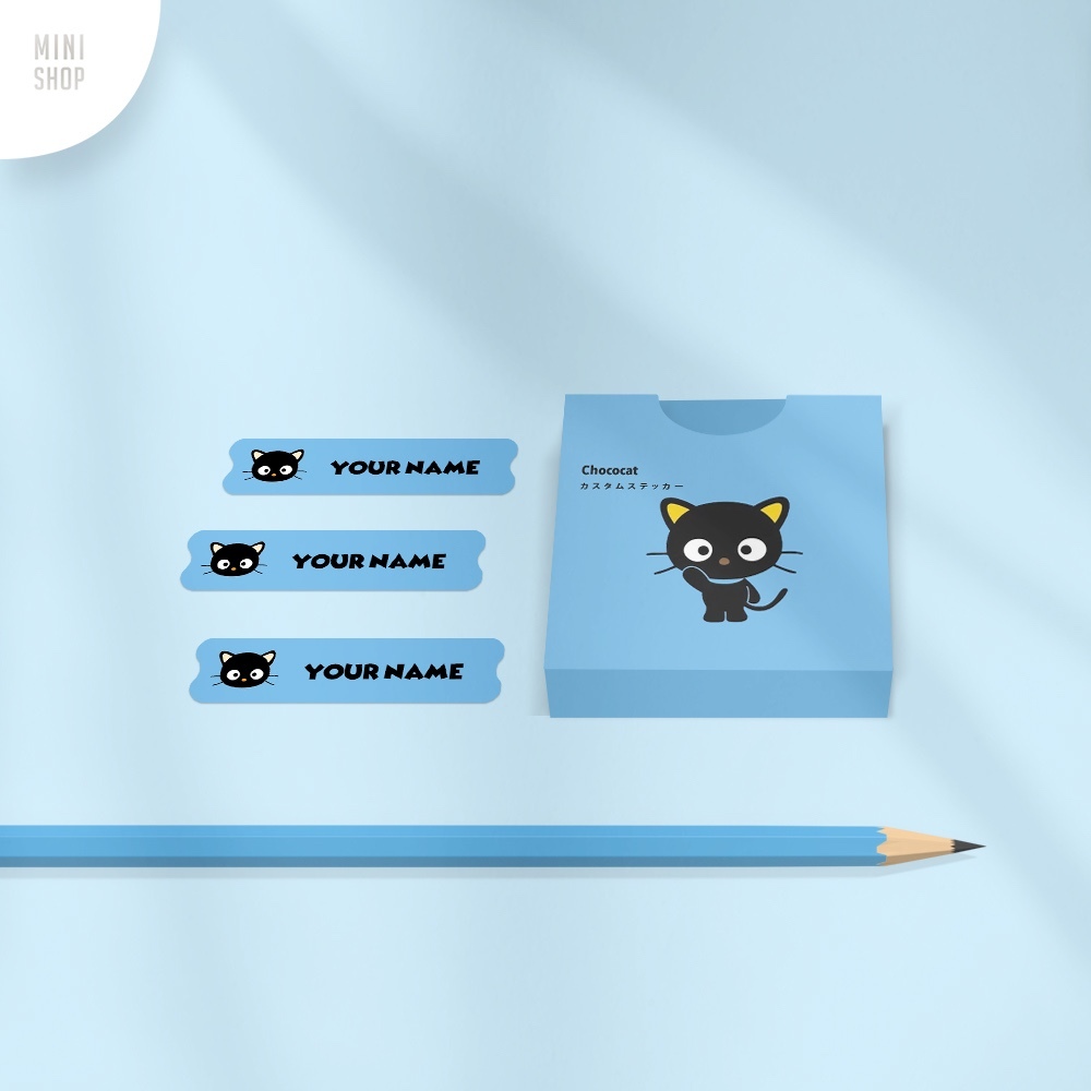 Jual Stiker Nama Custom Waterproof Sanrio Chococat ( Choco Cat ...
