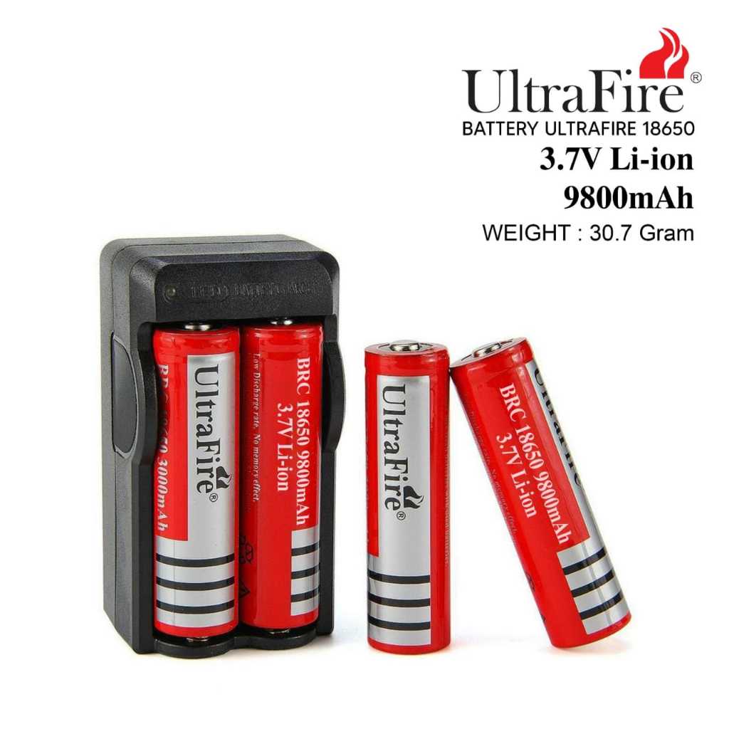 Jual Batterai/ Baterai Ultrafire 18650 3.7v 9800 mAh rechargeable Li ...