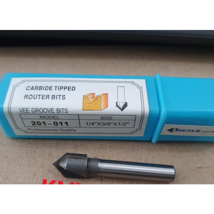 Jual Mata Profil / Router Vee Grove Bit 9,5 mm x 1/4" Benz Werkz ( 201 ...