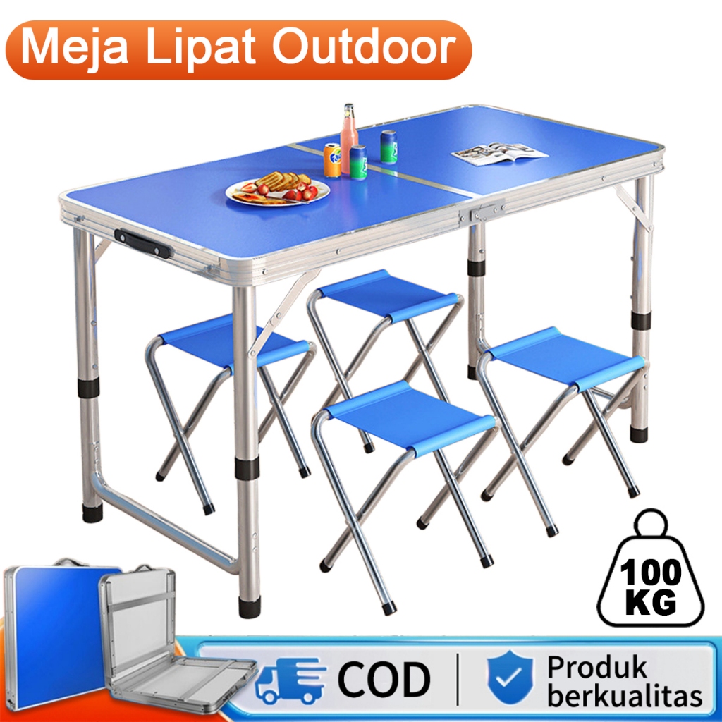 Jual Meja Lipat Portable / Meja Lipat Serbaguna Uk 120x60x50-70cm Model ...