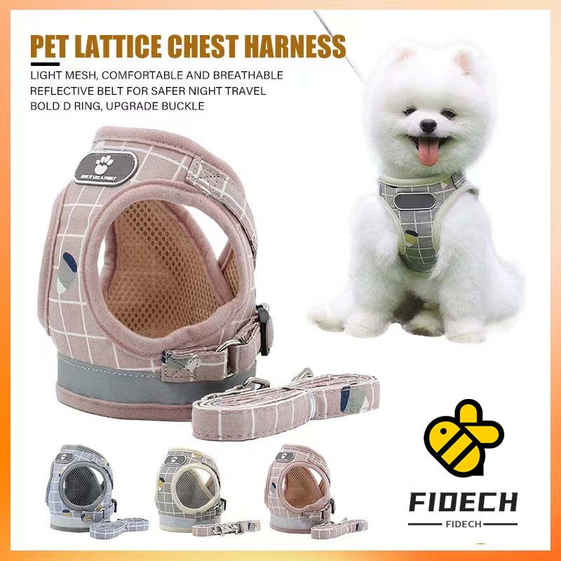 Jual FIDECH HARNESS ANJING KUCING TALI TUNTUN KUCING HARNESS ROMPI ...