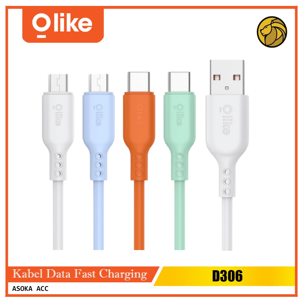 Jual Olike Kabel Data Type C Micro Lightning Fast Charging 2,4A Inti ...