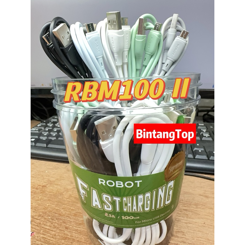 Jual Kabel data ROBOT RBM100 RBM100s micro usb 2A 100cm / kabel data bulat robot RBM100 RBM100s ...