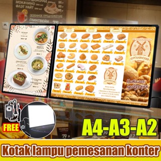 Jual slim light box Kotak lampu pemesanan konter Kecerahan sudut dapat ...