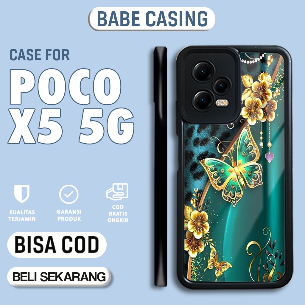 Jual case hp - poco x5 5g - terbaru - aesthe - moti bunga new - casing ...
