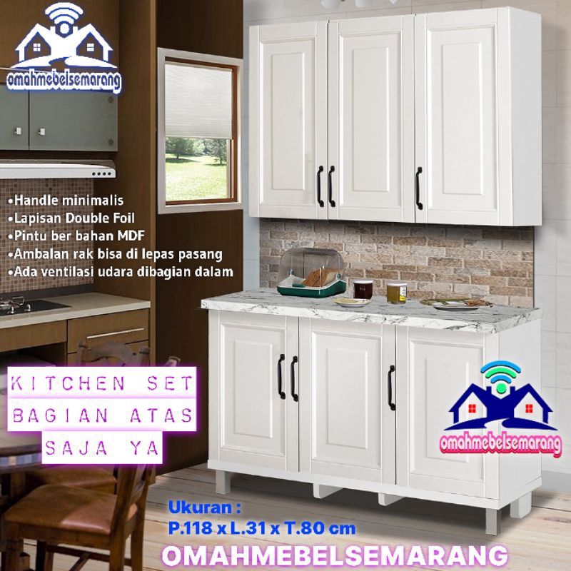 Jual Kitchen Set atas 3 pintu PEARL lemari rak dapur gantung minimalis ...