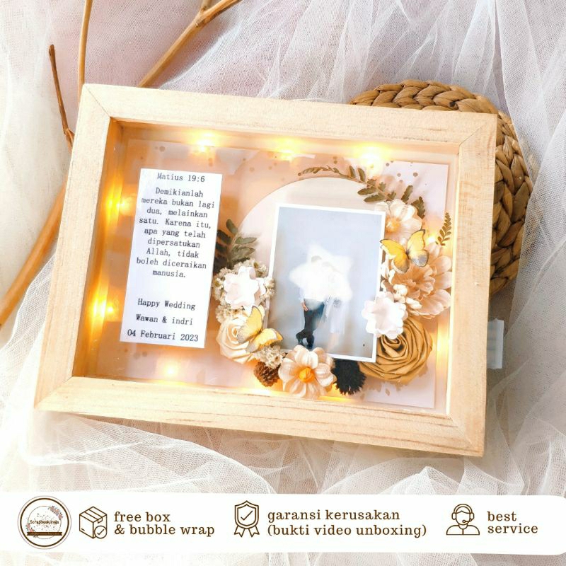 Jual Scrapframe Simple Flower in Frame 3D | Scrapframe Bunga Kering ...