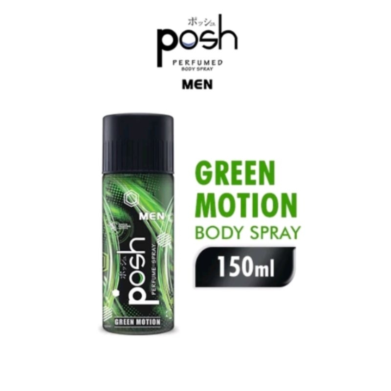 Jual Posh Spray Cologne Men Green Motion 150ml - Botol Kaleng | Shopee ...