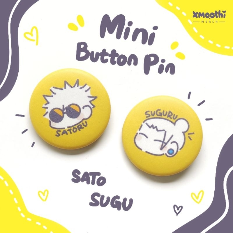 Jual SATO SUGU MINI BUTTON PIN - JUJUTSU KAISEN GOJO GETO - SATOSUGU ...