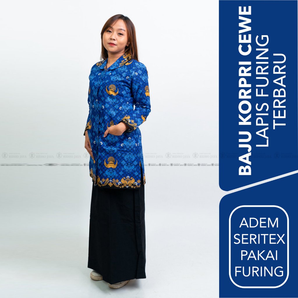 Jual RIDHO JAYA - SERAGAM KORPRI CEWE LAPIS FURING TERBARU 2022-2023 | Shopee Indonesia