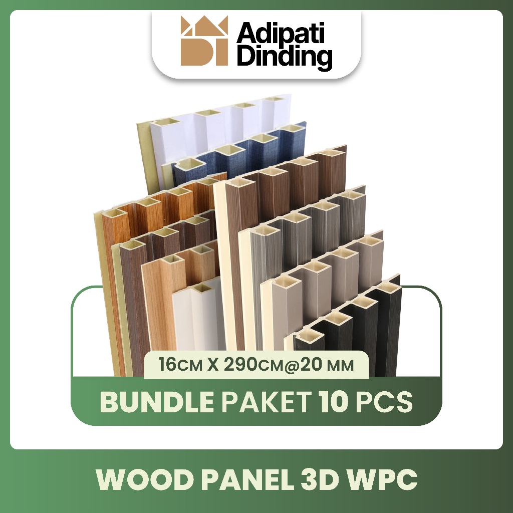 Jual Adipati 1 Box/ 10 Pcs Wood Panel WPC I Wall Panel 3D Ukuran ...