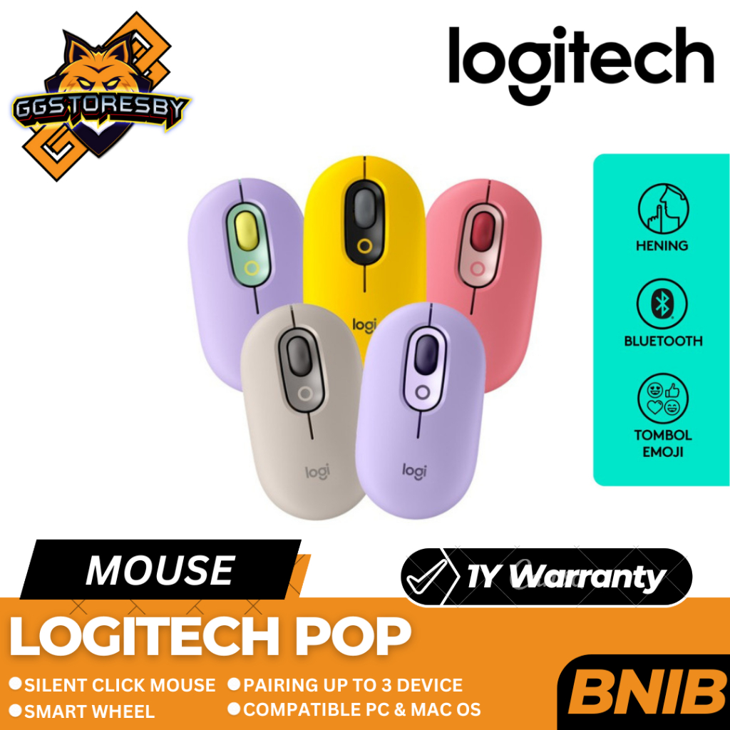 Jual Logitech Pop Wireless Bt Gaming Mouse | Shopee Indonesia