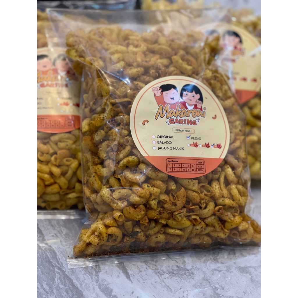 Jual Makaroni Garing 500gr Cemilan Gurih | Shopee Indonesia