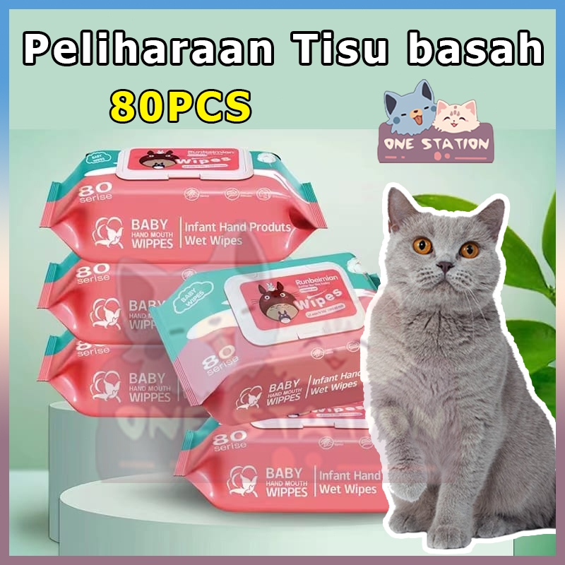 Jual 80PCS Pet Wipes Tissue Basah Kucing Grooming Hewan Tisu Anjing Tissue Kucing Tisu Basah ...