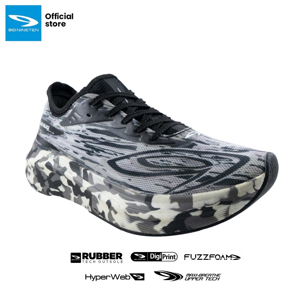 Jual 910nineten HAZE VELOCE GRAVITY sepatu lari - HITAM/PUTIH | Shopee ...