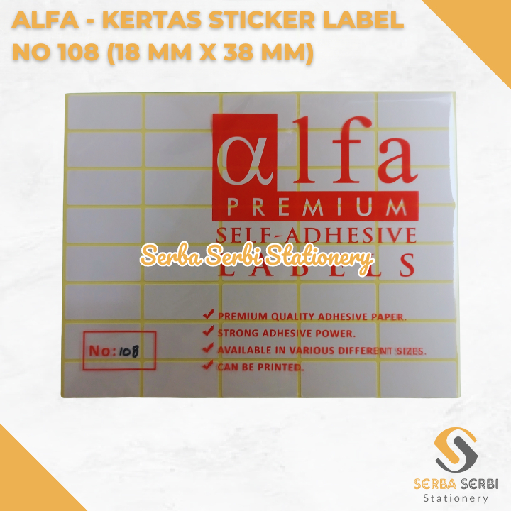 Jual GROSIR (1 PAK ISI 7 LEMBAR) ALFA - KERTAS STICKER / STIKER LABEL ...