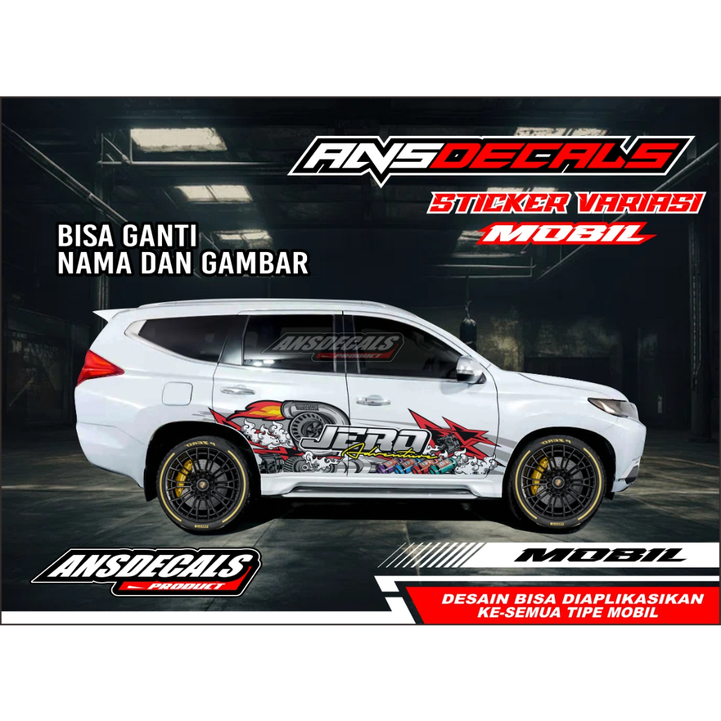 Jual STICKER MOBIL FORTUNER | DECAL STICKER MOBIL STIKER PAJERO, INOVA ...