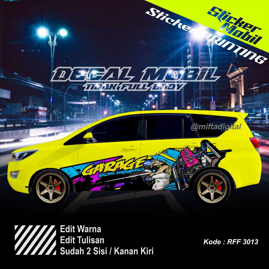 Jual Striping Sticker Pajero, Innova Reborn, Fortuner, Avanza, Agya ...