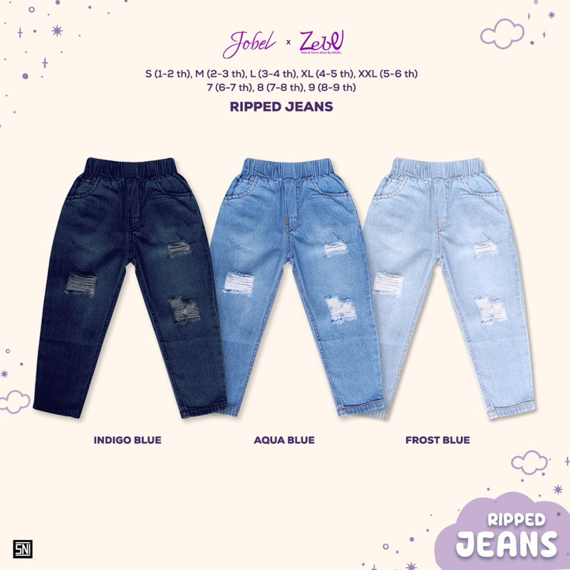 Jual Jobel x Zebe Ripped Jeans (1-9 tahun) | Shopee Indonesia