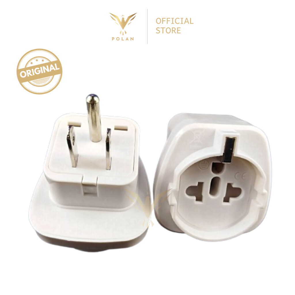 Jual OVER STEKER ADAPTER EU TO USA KAKI 2 KE 3 TIPE B / STOP KONTAK KONVERTER KAKI 2 KE 3 EU TO ...