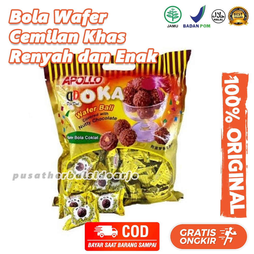 Jual Apollo Roka Wafer Bola Coklat Roka Chocolate Wafer Ball | Shopee ...