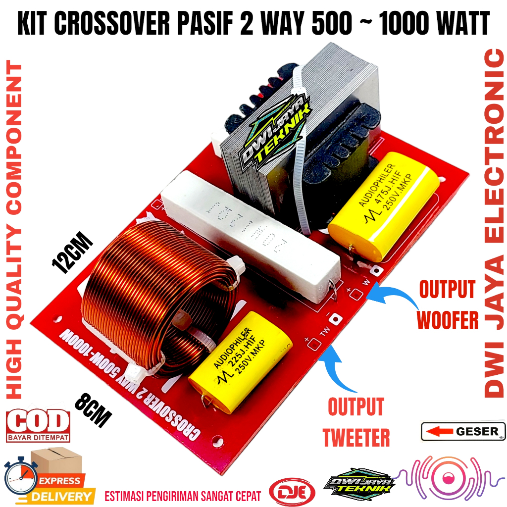 Jual KIT CROSSOVER PASIF 2 WAY 1000 WATT | Shopee Indonesia