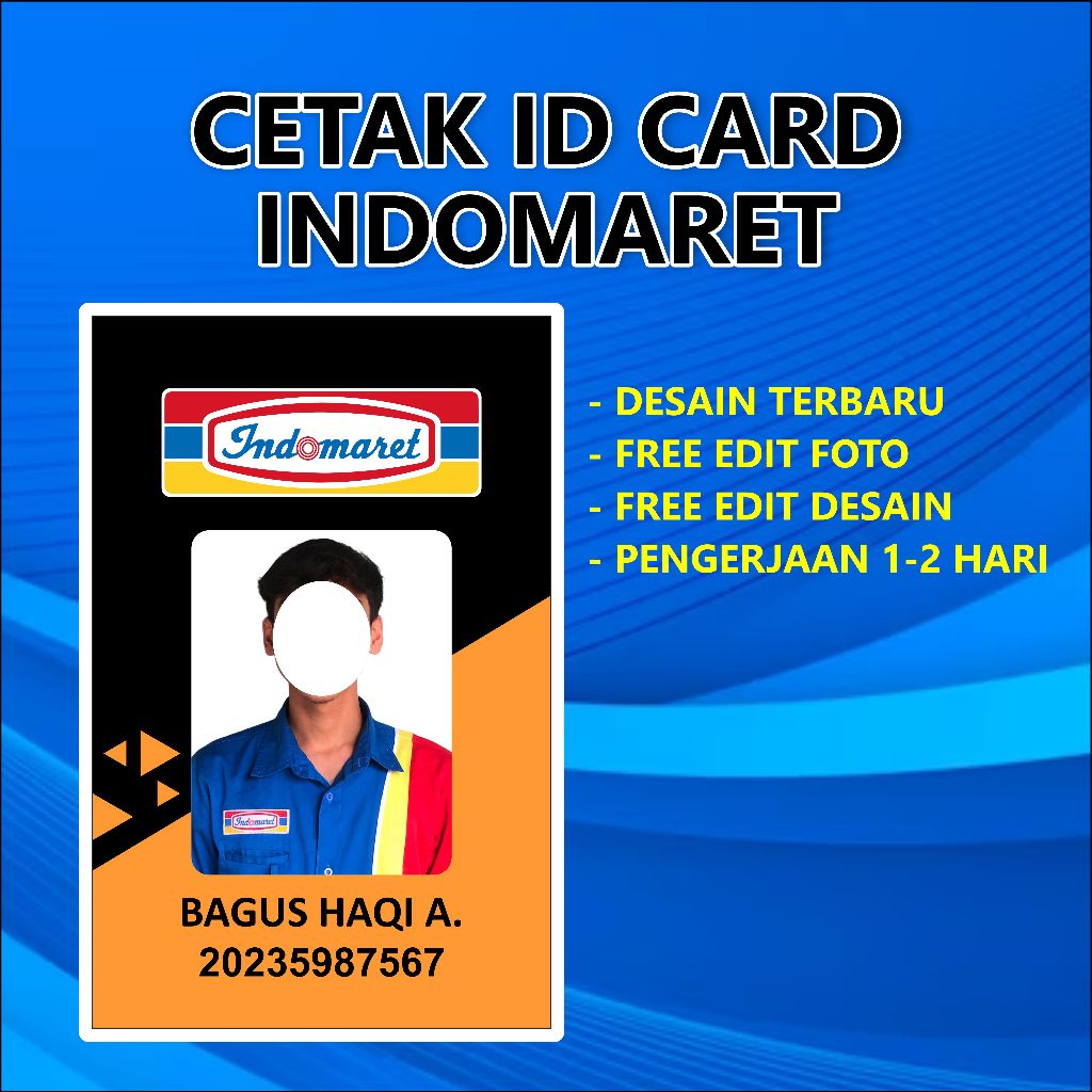 Jual READY LANYARD IDCARD INDOMARET BISA SATUAN PRINTING MURAH TALI ID ...