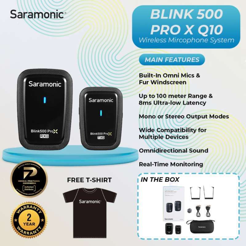 Jual Saramonic Blink 500 PRO X Q10 Wireless Microphone PROX Q10 Garansi ...