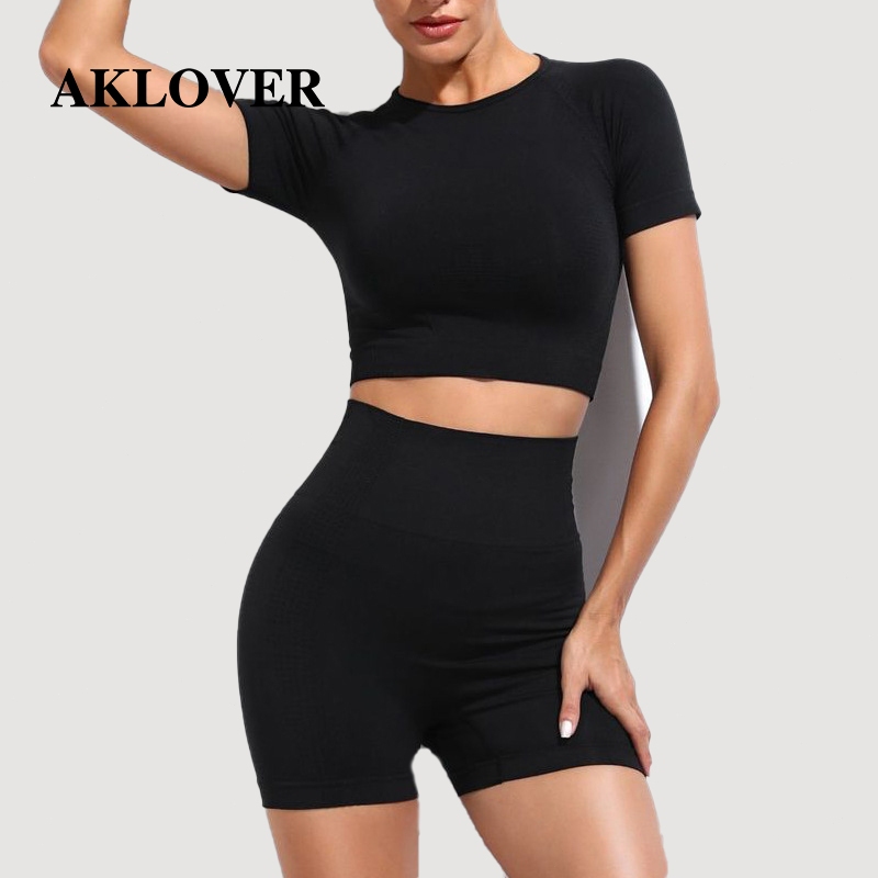 Jual AKLOVER Baju Gym Wanita Set -Pendek Sportwear Set | Shopee Indonesia