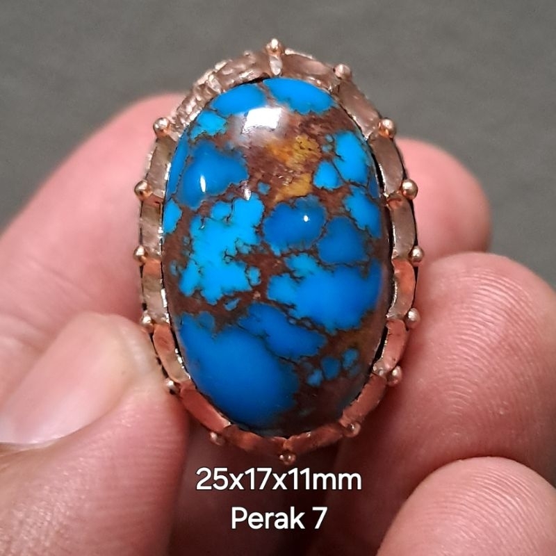 Jual CINCIN PERAK 7 PIRUS MESIR URAT MERAH GRADASI ROYAL FANCY BLUE ...