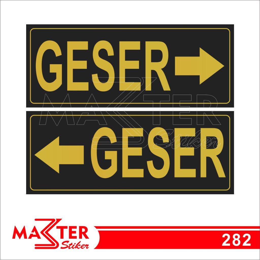 Jual 282 - Stiker Geser Kanan Kiri, Stiker untuk Pintu Geser, Tahan Air ...
