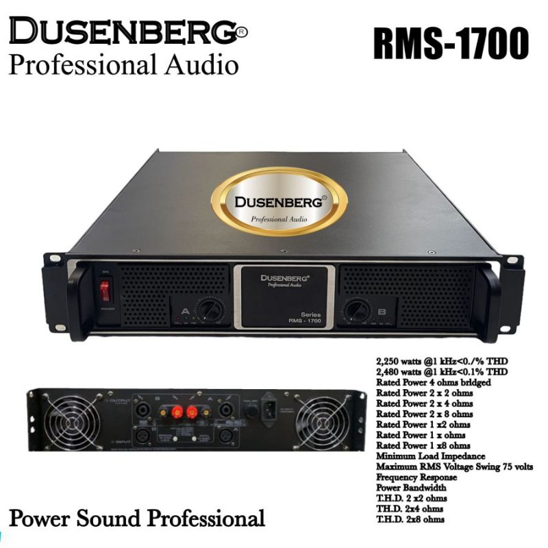 Jual Power Dusenberg RMS 1700 / 1500 Cocok Buat Speaker 10,12,15,18 ...