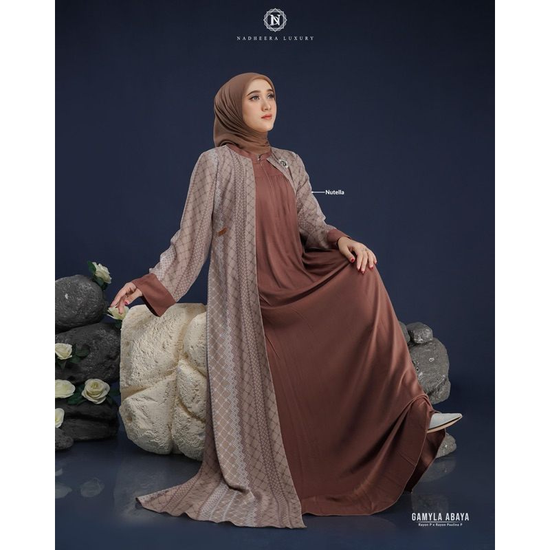 Jual Gamyla Abaya By Nadheera Luxury Dress Idul Adha Terbaru By Nadheera Luxury | Shopee Indonesia