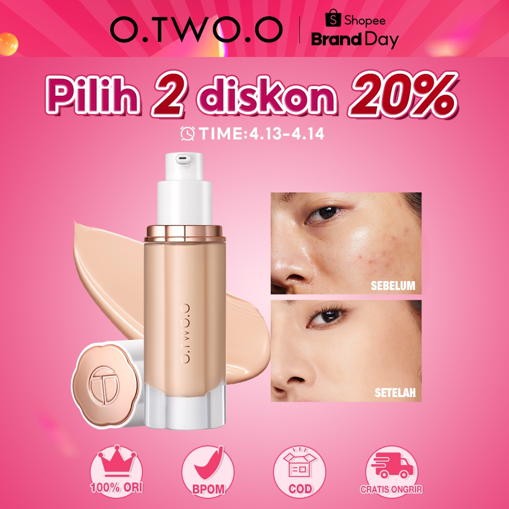 Jual O.TWO.O Foundation Face Makeup Dropper Face Soft Mist Locking ...