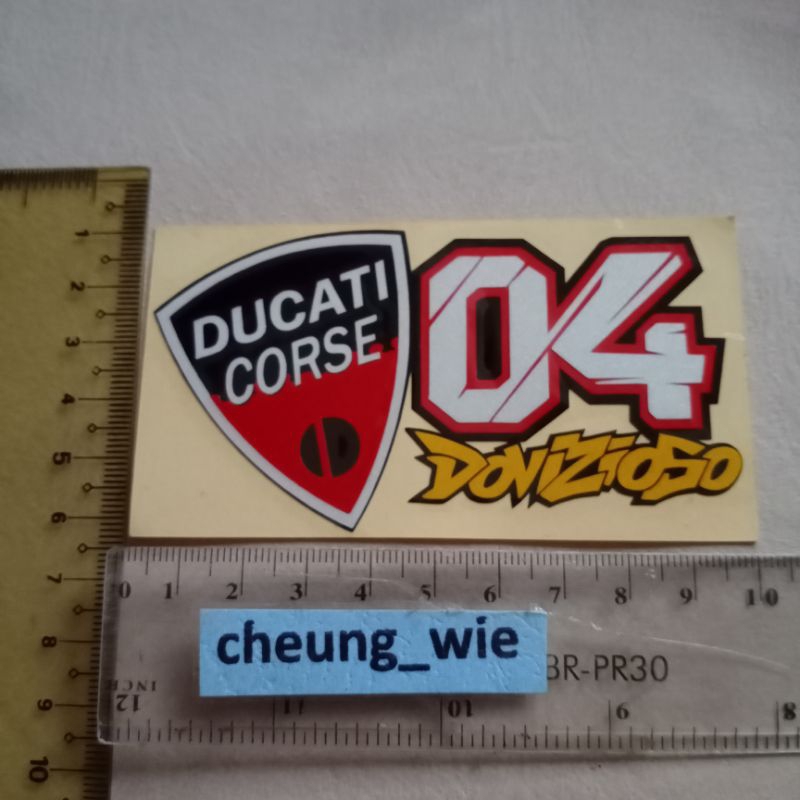 Jual stiker sticker logo Ducati Corse 04 Andrea Dovizioso motogp rider ...