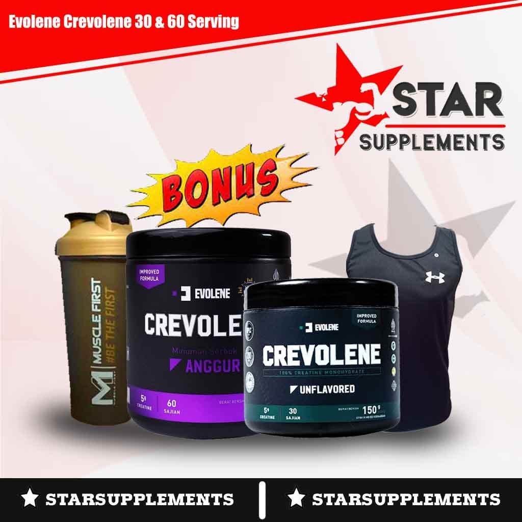 Jual Evolene Crevolene (30 & 60 serving) / Creatine Monohydrate (150gr ...