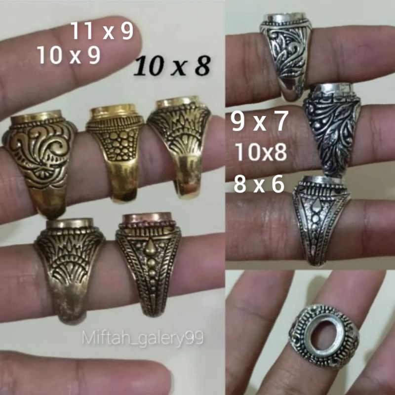 Jual Emban cincin kuningan sari, alpaka 10x8 10x9 9x7 8x6 11x9 8x7 ...