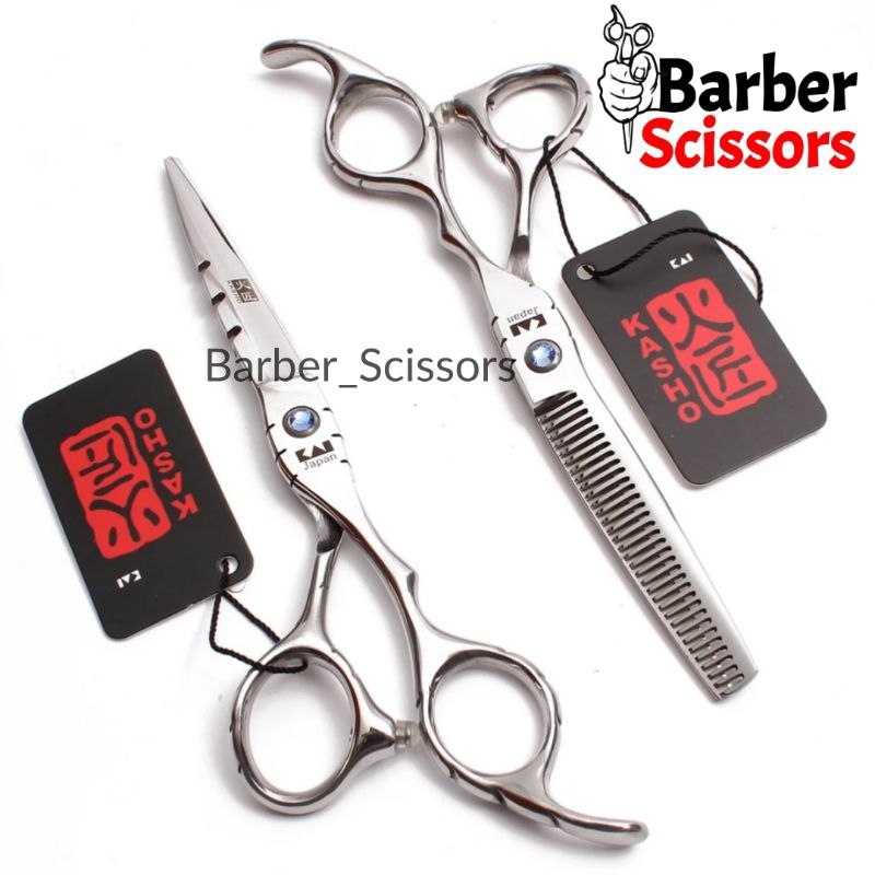 Jual Gunting Rambut Kasho Japan Silver Profesional Barber Scissors ...