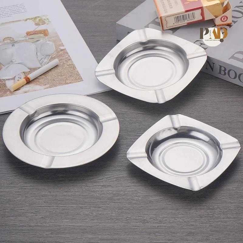 Jual Asbak Kotak Bulat Stainless Steel / Asbak Petak Aluminium / Asbak ...