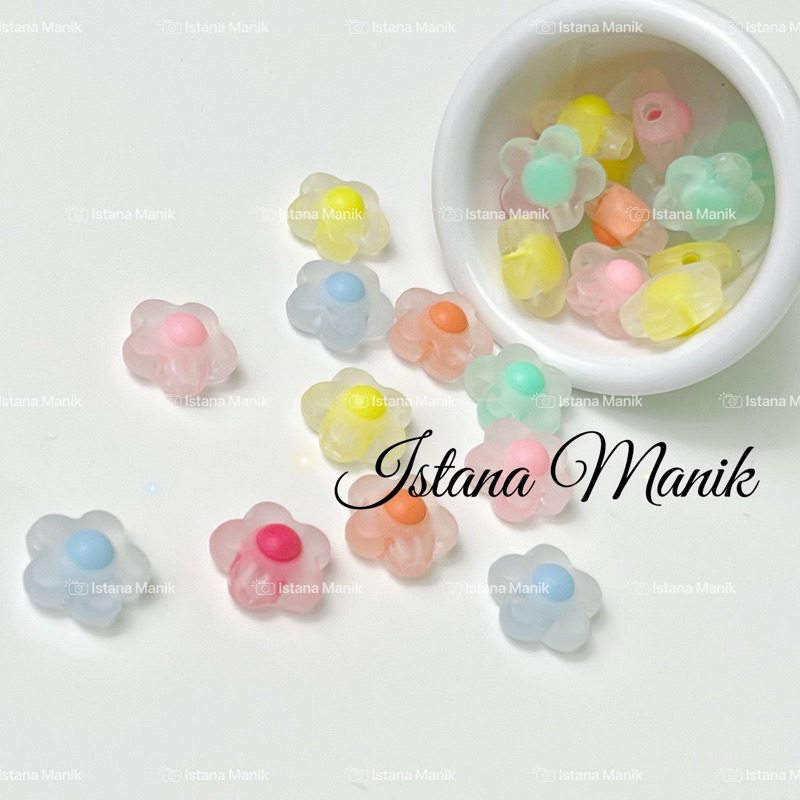 Jual Manik mote acrylic Doff / Clear Love bintang kupu bunga 15gr ...